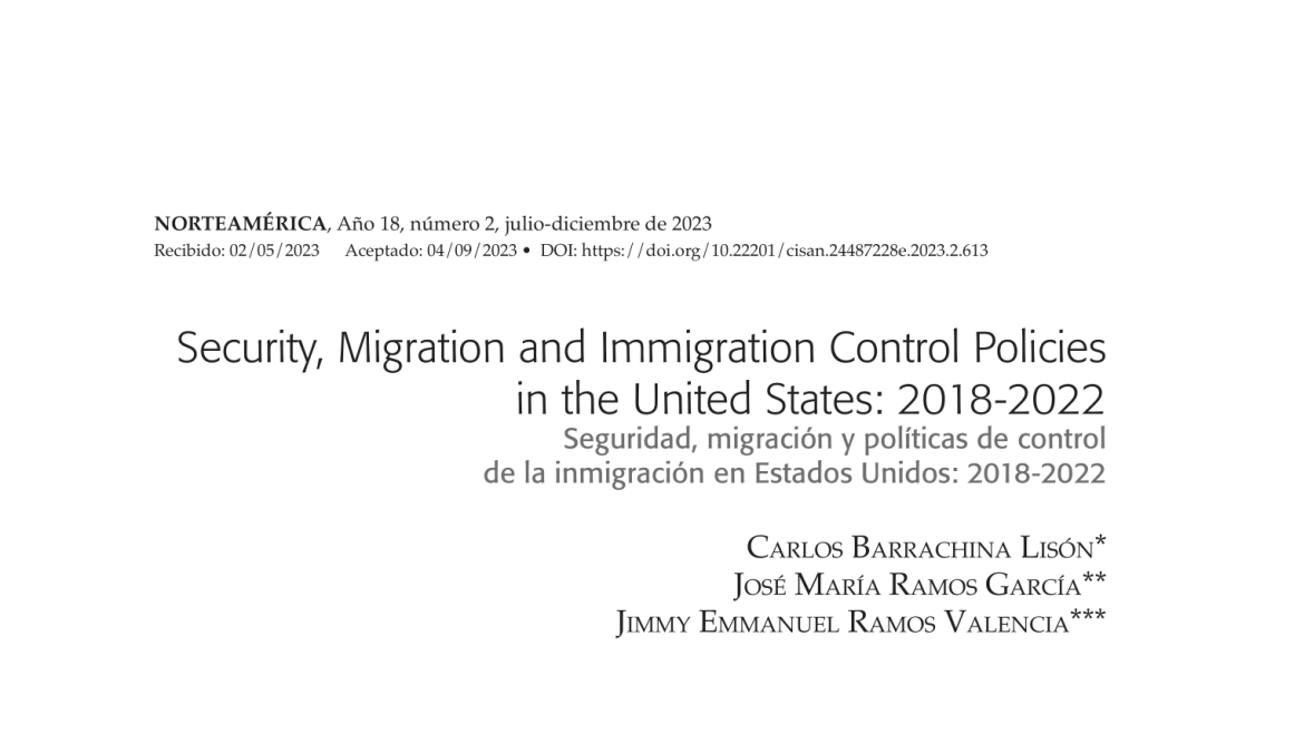 Seguridad, migración y políticas de control de la inmigración en ...